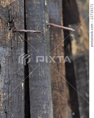 wood pieces with rustic dangerous sharp nails - Stock Photo [22718171 ...