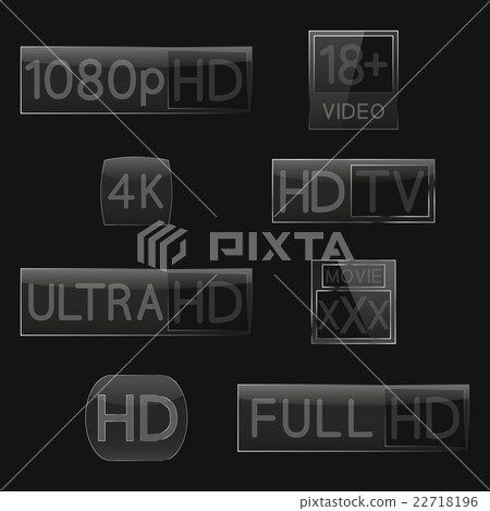 High definition signs, vector illustration - Stock Illustration ...