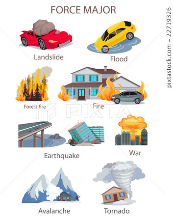 Force Majeure Natural Disaster Set - Stock Illustration [22719326] - PIXTA