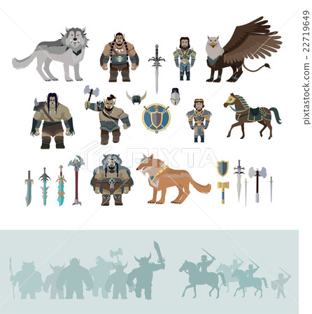 Stylized fantasy characters-插圖素材 [22719649] - PIXTA圖庫