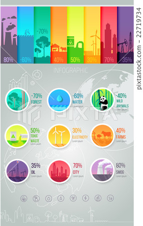 Infographic Template for Industry - Stock Illustration [22719734] - PIXTA