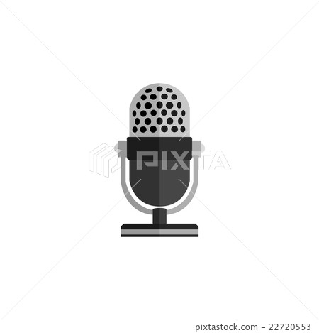 Microphone Design Flat Isolated - Stock Illustration [22720553] - PIXTA