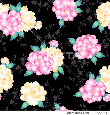 Japanese peony pattern - Stock Illustration [22727331] - PIXTA