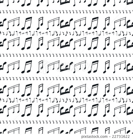 Seamless pattern with music notes - Stock Illustration [22731622] - PIXTA
