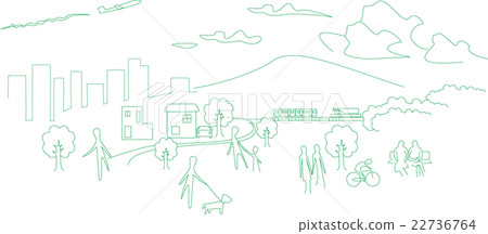 Landscape of the city _ Drawings _ Compact - Stock Illustration ...