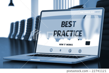Landing Page of Laptop with Best Practice Concept. - Stock Illustration ...
