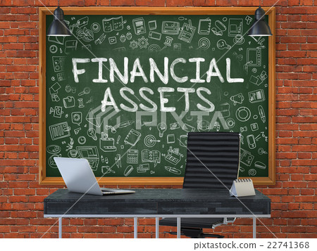 Financial Assets - Hand Drawn on Green Chalkboard. - Stock Illustration ...