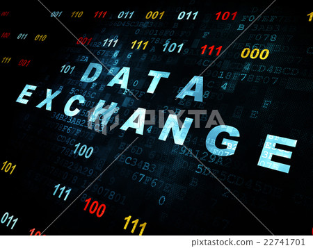 Data concept: Data Exchange on Digital background - Stock Illustration ...