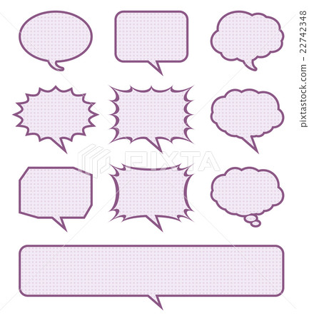 Cartoon Callout Purple Set Illustration - Stock Illustration [22742348 ...