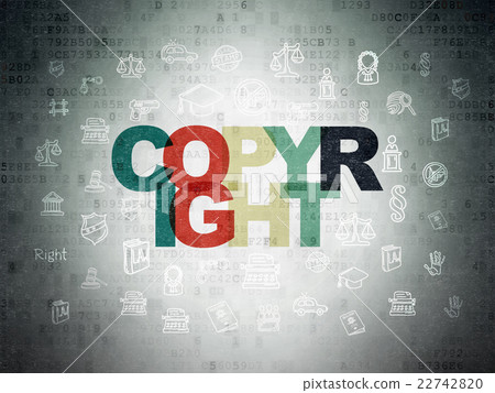 Law concept: Copyright on Digital Data Paper - Stock Illustration ...
