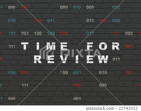 Time concept: Time for Review on wall background-插圖素材 [22743312] - PIXTA圖庫