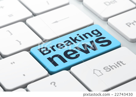 News concept: Breaking News on computer keyboard-插圖素材 [22743430] - PIXTA圖庫