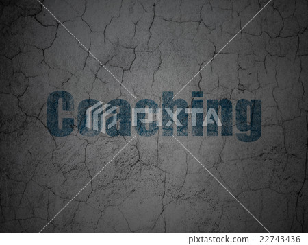 Education concept: Coaching on grunge wall - Stock Illustration ...