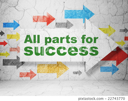 Business concept: arrow with All parts for Success - Stock Illustration ...