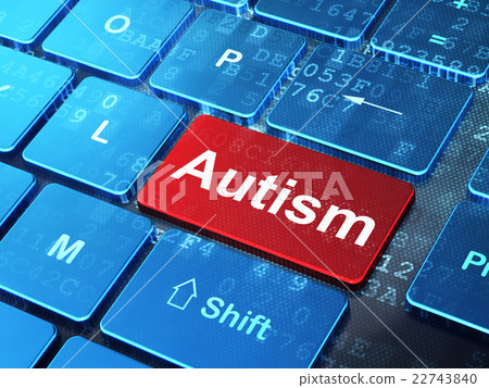 Medicine concept: Autism on computer keyboard - Stock Illustration ...
