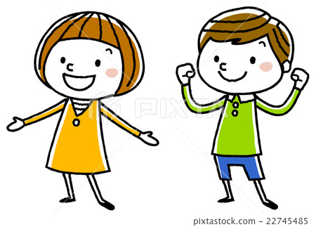 Illustration material: Children pose - Stock Illustration [22745485 ...
