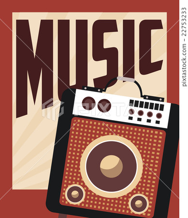 retro music, poster design, vector illustration - Stock Illustration ...