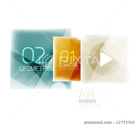 Colorful geometric squares with option - Stock Illustration [22753703 ...