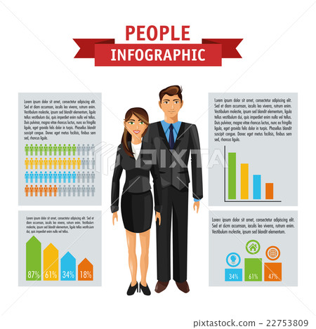 People infographic design - Stock Illustration [22753809] - PIXTA