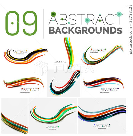 Pack of vector abstract backgrounds - Stock Illustration [22758125] - PIXTA