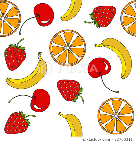 Vector fruits seamless pattern, wallpaper. - Stock Illustration ...