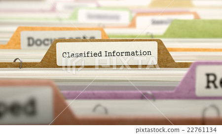 Classified Information Concept on Folder Register. - Stock Illustration ...