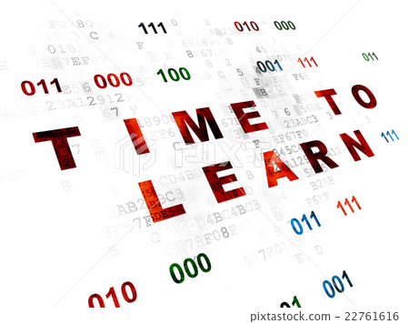 Time concept: Time to Learn on Digital background - Stock Illustration ...