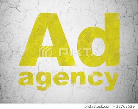 Marketing concept: Ad Agency on wall background - Stock Illustration ...