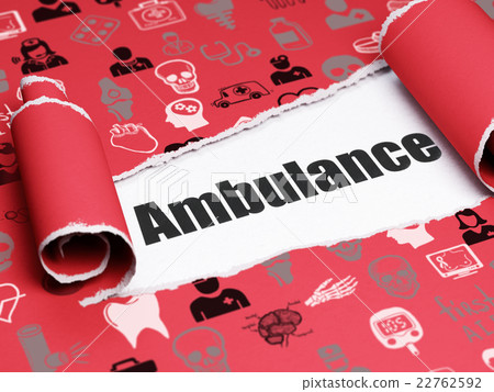 Health concept: black text Ambulance under the - Stock Illustration ...