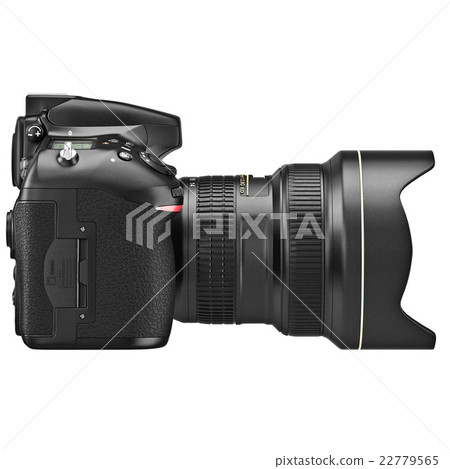 DSLR camera, lens zoom, side view - Stock Illustration [22779565] - PIXTA