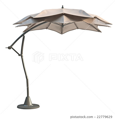Patio modern beach umbrella, side view - Stock Illustration [22779629 ...