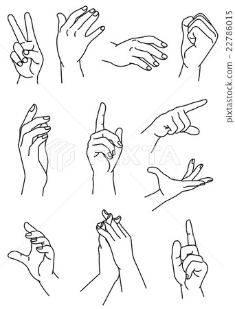 Hand expression - Stock Illustration [22786015] - PIXTA