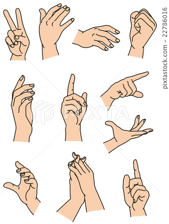 Hand expression - Stock Illustration [22786016] - PIXTA