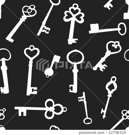 Seamless background with the keys - Stock Illustration [22796329] - PIXTA