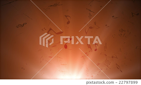 Music notes fly out from bottom of screen. - Stock Illustration ...