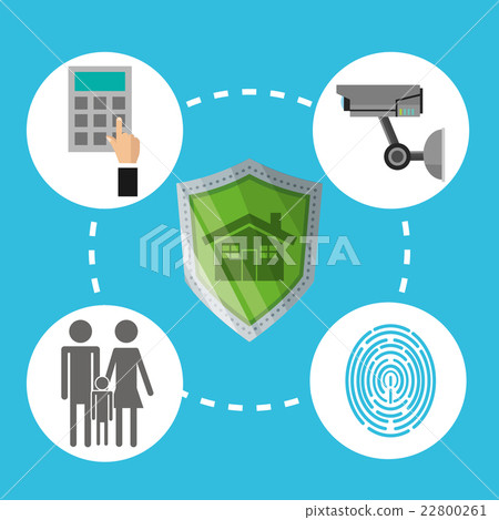 Security cartoon illustration, vector design - Stock Illustration ...