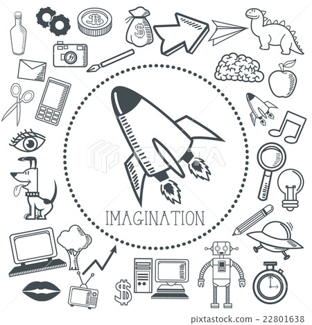 Doodle icon design. imagination icon. draw concept - Stock Illustration ...