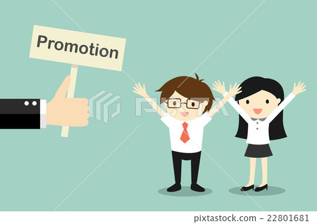 Hand offers promotion to business people.-插圖素材 [22801681] - PIXTA圖庫