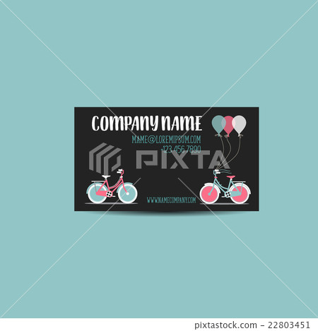 Business card with bicycle template - Stock Illustration [22803451] - PIXTA
