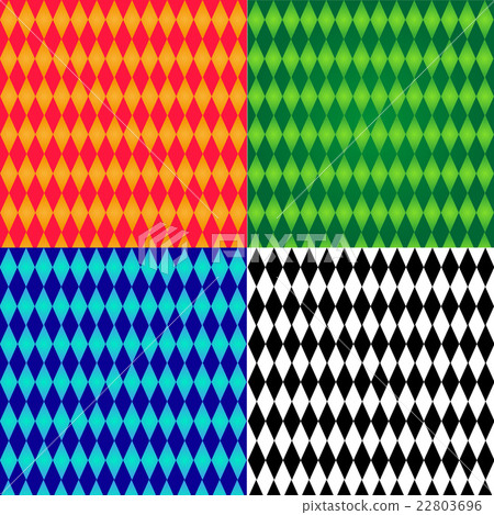 Four patterns with rhombs. Vector illustration. - Stock Illustration ...