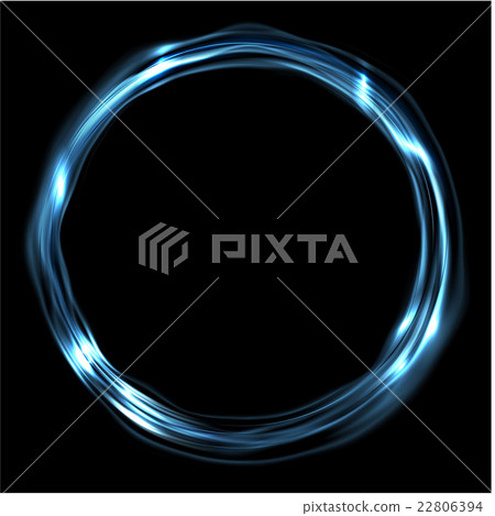 Blue glossy iridescent ring circle - Stock Illustration [22806394] - PIXTA