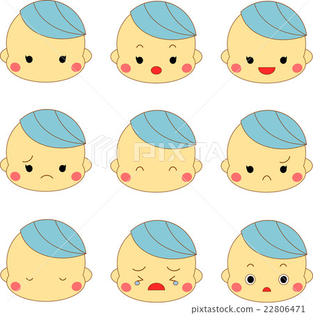Baby Various facial expressions - Stock Illustration [22806471] - PIXTA