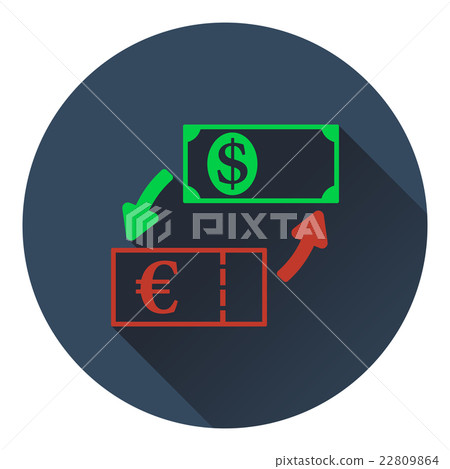 Currency dollar and euro exchange icon - Stock Illustration [22809864 ...