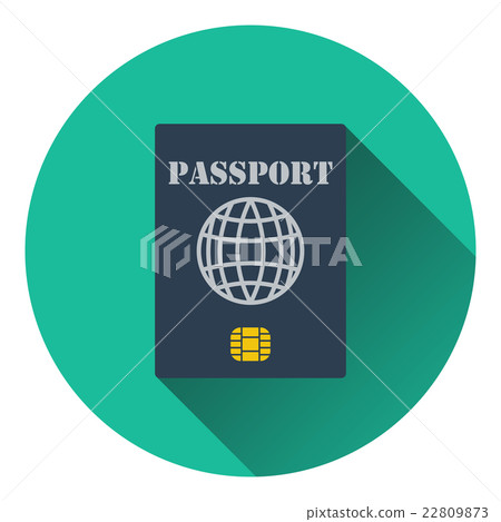 Passport with chip icon - Stock Illustration [22809873] - PIXTA