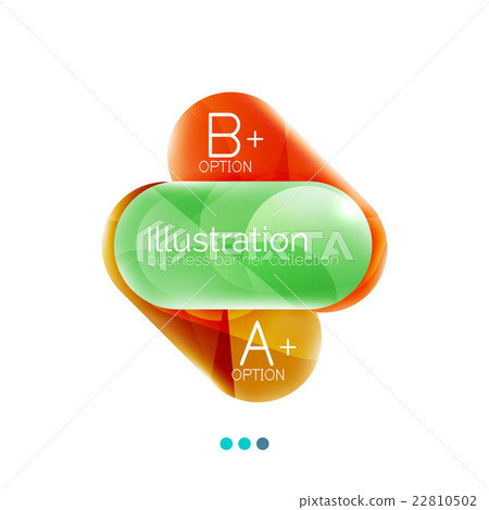 Round business options infographics. Glossy - Stock Illustration ...