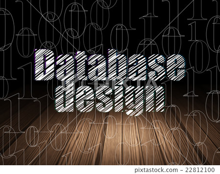 Programming concept: Database Design in grunge - Stock Illustration ...