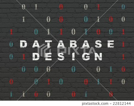 Software concept: Database Design on wall - Stock Illustration ...