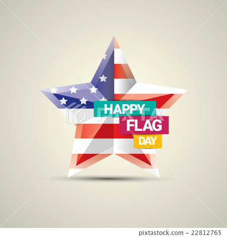 Happy flag day vector background. - Stock Illustration [22812765] - PIXTA