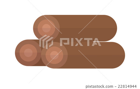 Stack of nine wooden logs firewood vector - Stock Illustration ...