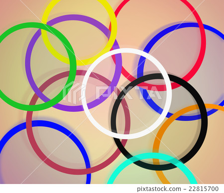 multicolored bright abstract rings - Stock Illustration [22815700] - PIXTA